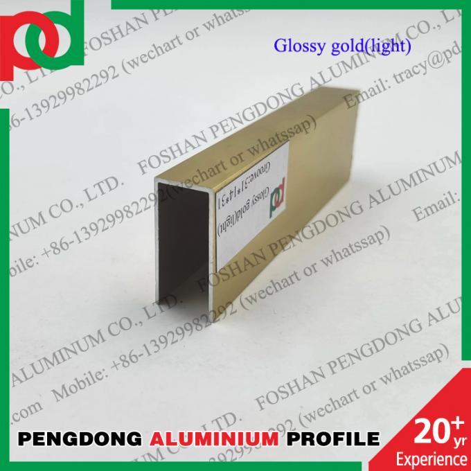 Alüminyum Pencere Profilleri Özelleştirilmiş U Kanal Parlak Gümüş Altın ...